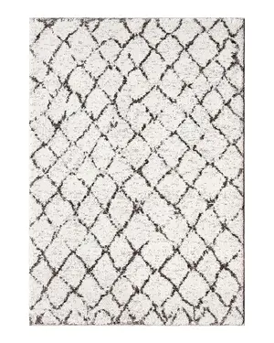 ORIAN Cloud 19 Tribal Line Area Rug, 6'7 X 9'6 - Ivory