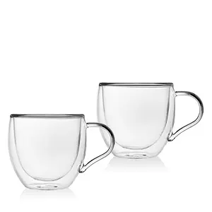 GODINGER Double Walled Glass Espresso Cup, Set Of 2 - Clear