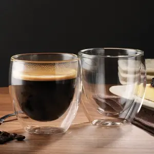 GODINGER Double Walled Coffee Cups, Set Of 2