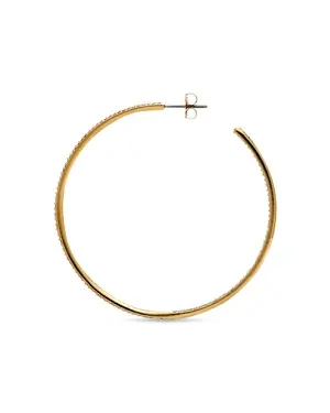 Nadri Pave Hoop Earrings - Gold