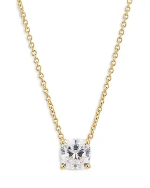 Nadri Cushion Cut Pendant Necklace - Gold