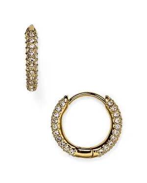 Nadri Huggie Hoop Earrings - Gold