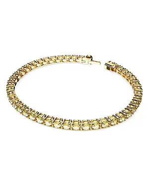 SWAROVSKI Matrix Crystal Tennis Bracelet Yellow/gold