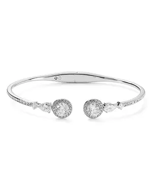 Nadri Pave Hinge Bracelet - Silver