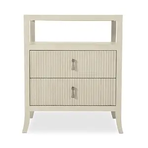 BERNHARDT East Hampton 2 Drawer Nightstand - Cerused Linen