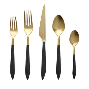 VIETRI Ares Oro & Black Five-piece Place Setting Set Of 4 - Gold