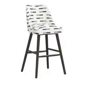 SKYLINE FURNITURE Sparrow & Wren Anita Bar Stool Nigel Charcoal