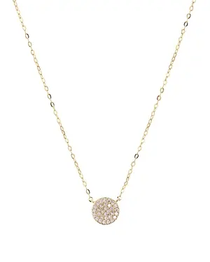 Nadri Small Circle Pendant Necklace - Gold