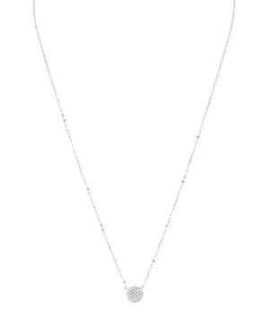 Nadri Small Circle Pendant Necklace - Silver