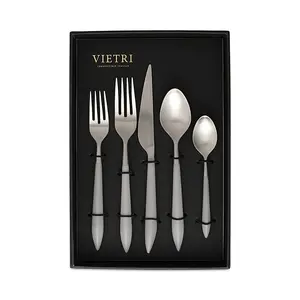 VIETRI Ares Argento & Light Gray Five-piece Place Setting Set Of 4 - Silver