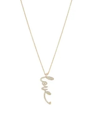 Nadri Cirque Pave Love Pendant Necklace - Gold