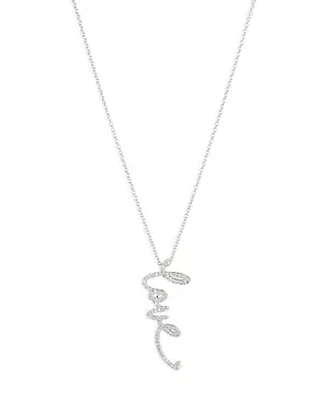 Nadri Cirque Pave Love Pendant Necklace - Silver
