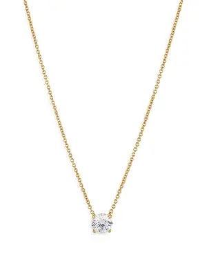 Nadri Modern Love Solitaire Necklace - Gold