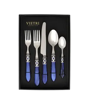 VIETRI Aladdin Antique Five-piece Place Setting Set Of 4 - Blue