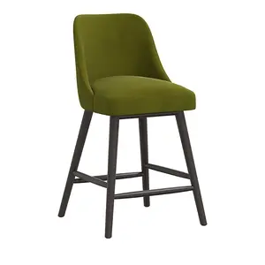 SKYLINE FURNITURE Sparrow & Wren Anita Counter Stool Velvet Applegreen