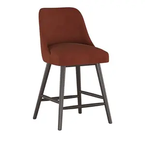 SKYLINE FURNITURE Sparrow & Wren Anita Counter Stool Velvet Burnt Orange