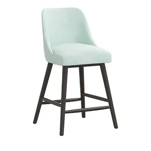SKYLINE FURNITURE Sparrow & Wren Anita Counter Stool Velvet Pool