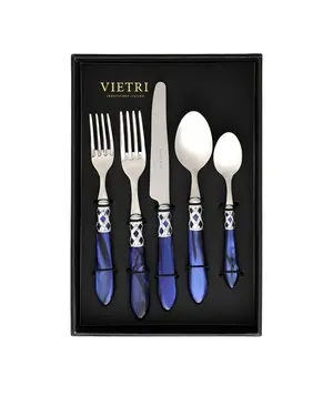 VIETRI Aladdin Brilliant Five-piece Place Setting Set Of 4 - Blue