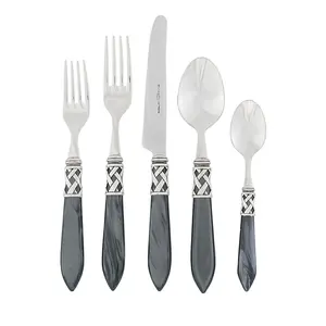 VIETRI Aladdin Brilliant Five-piece Place Setting Set Of 4 Charcoal