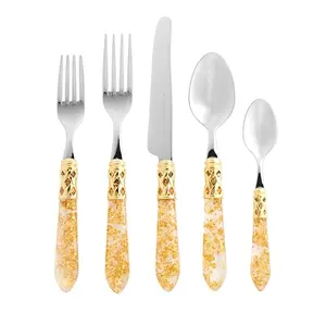 VIETRI Aladdin Brilliant Five-piece Place Setting Set Of 4 Gold