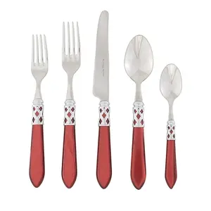 VIETRI Aladdin Brilliant Five-piece Place Setting Set Of 4 - Red