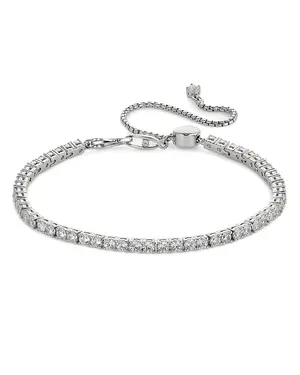 Nadri Love All Cubic Zirconia Slider Bracelet - Silver