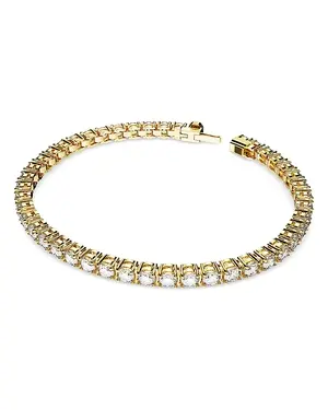 SWAROVSKI Matrix Crystal Tennis Bracelet - Gold