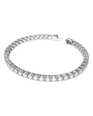 SWAROVSKI Matrix Crystal Tennis Bracelet - Silver