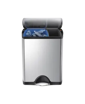 SIMPLEHUMAN 46 Liter Recycling Kitchen Trash Can