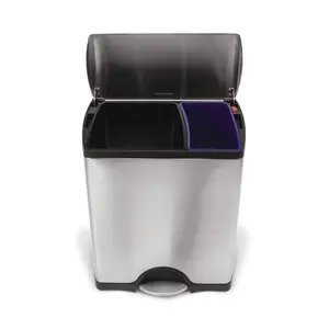 SIMPLEHUMAN 46 Liter Recycling Kitchen Trash Can