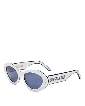 Dior Dior DiorPacific S1U Butterfly Sunglasses, 55mm White/blue Solid