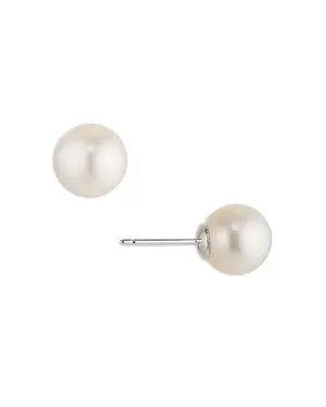 Nadri Nadri Nacre Pearl Stud Earrings White/silver