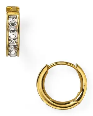 Nadri Channel Set Hoop Earrings