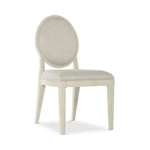 BERNHARDT East Hampton Oval Back Side Chair - Cerused Linen Finish
