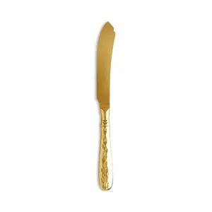 VIETRI Martellato Tone Cake Knife - Gold