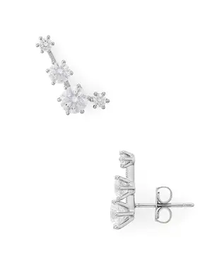 Nadri Edwardian Earrings Silver