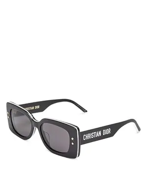 Dior Dior DiorPacific S1U Rectangular Sunglasses Black/gray Solid