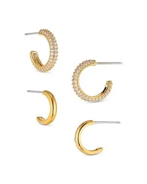 Pave Hoop Earrings