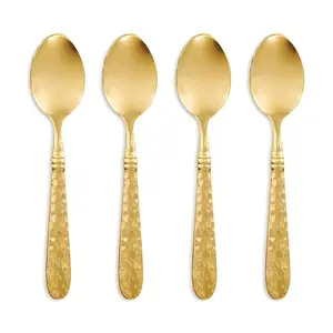 VIETRI Martellato Tone Demitasse Spoons, Set Of 4 - Gold