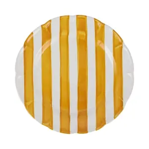VIETRI Amalfitana Stripe Dinner Plate - Yellow