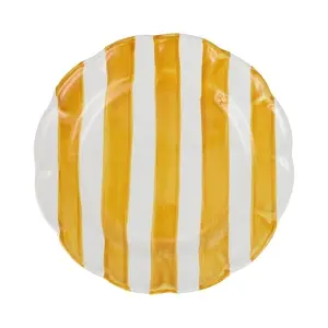 VIETRI Amalfitana Stripe Salad Plate - Yellow