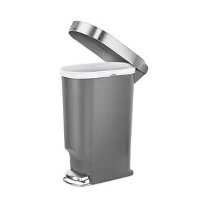 SIMPLEHUMAN 40 Liter Slim Kitchen Trash Can - Silver