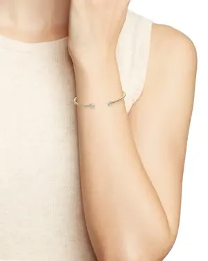 Nadri Cubic Zirconia Hinge Cuff - Gold