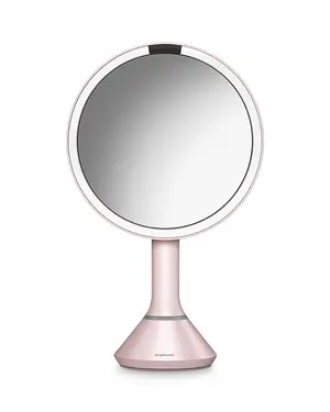 SIMPLEHUMAN 8 Sensor Makeup Mirror, 5x Magnification & Adjustable Brightness Pink