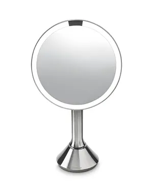 SIMPLEHUMAN 8 Sensor Makeup Mirror, 5x Magnification & Adjustable Brightness - Silver