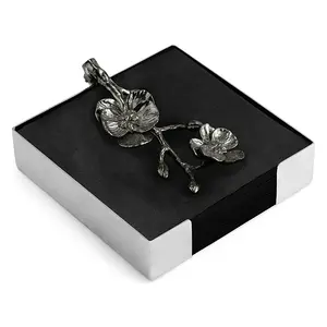 Michael Aram Black Orchid Cocktail Napkin Holder - Nickel Plate