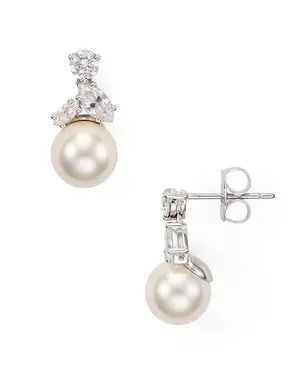 Nadri Imitation Pearl Drop Earrings