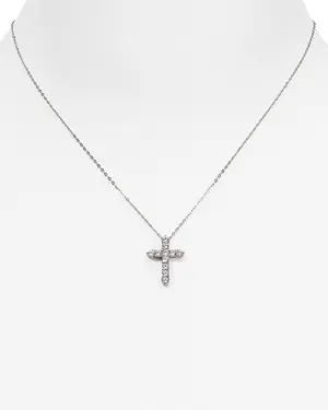 Nadri Cross Pendant Necklace - Silver
