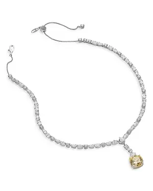 Nadri Soleil Cubic Zirconia Y Necklace - Yellow/silver