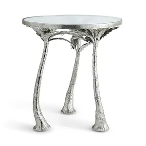 Michael Aram Palm Accent Table - Silver